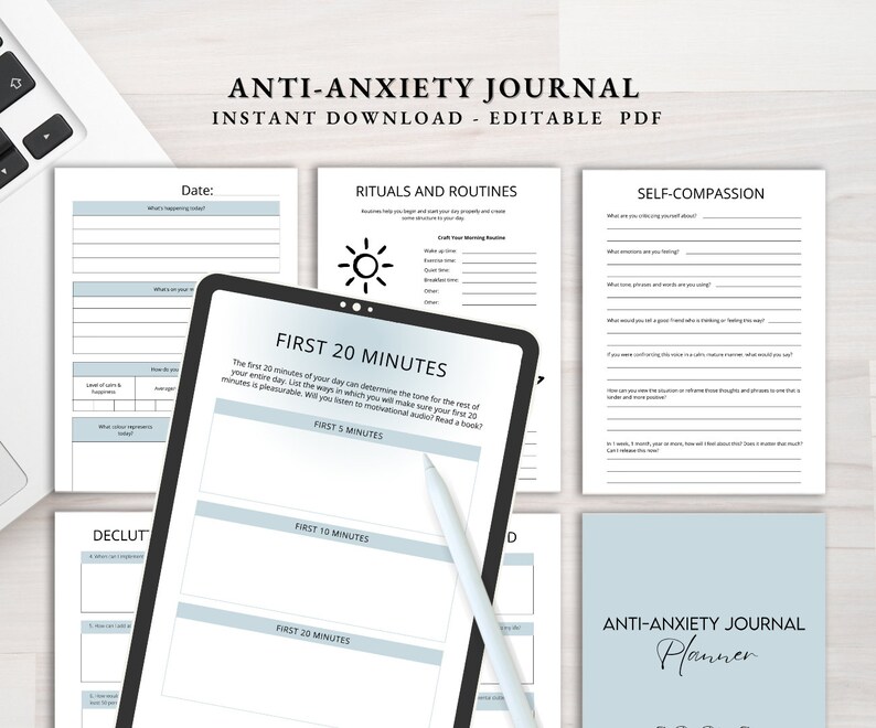 Anxiety Planner Printable Download, Therapy Journal, Mental Health ...