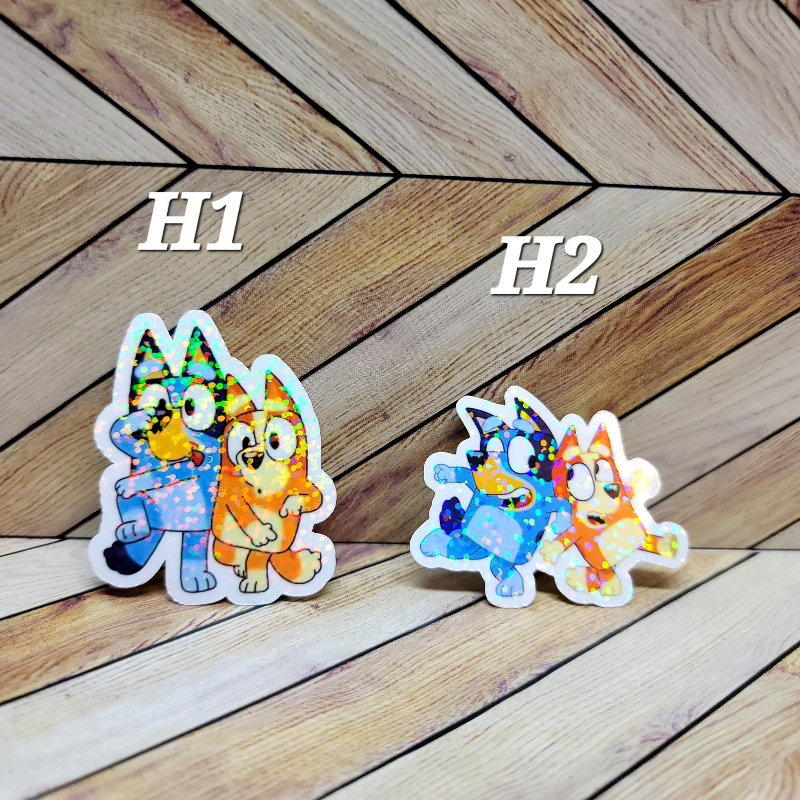 Holographic Bluey Bingo Chattermax Muffin Unicorse Stickers - Etsy