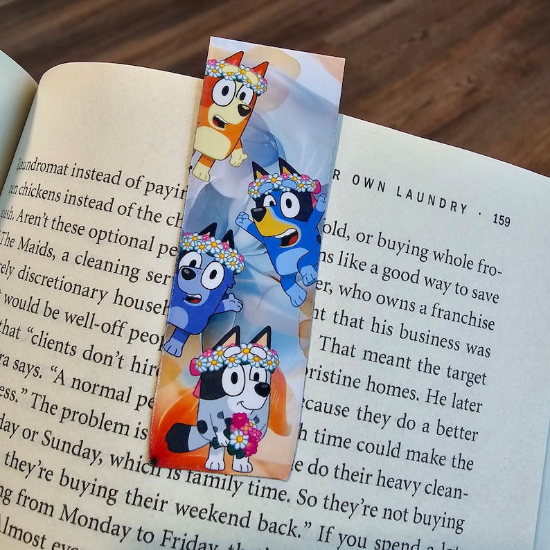 Flower Girl Bluey Magnetic Bookmarks - Etsy