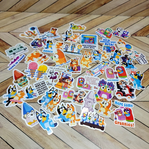 Bluey Stickers - Etsy
