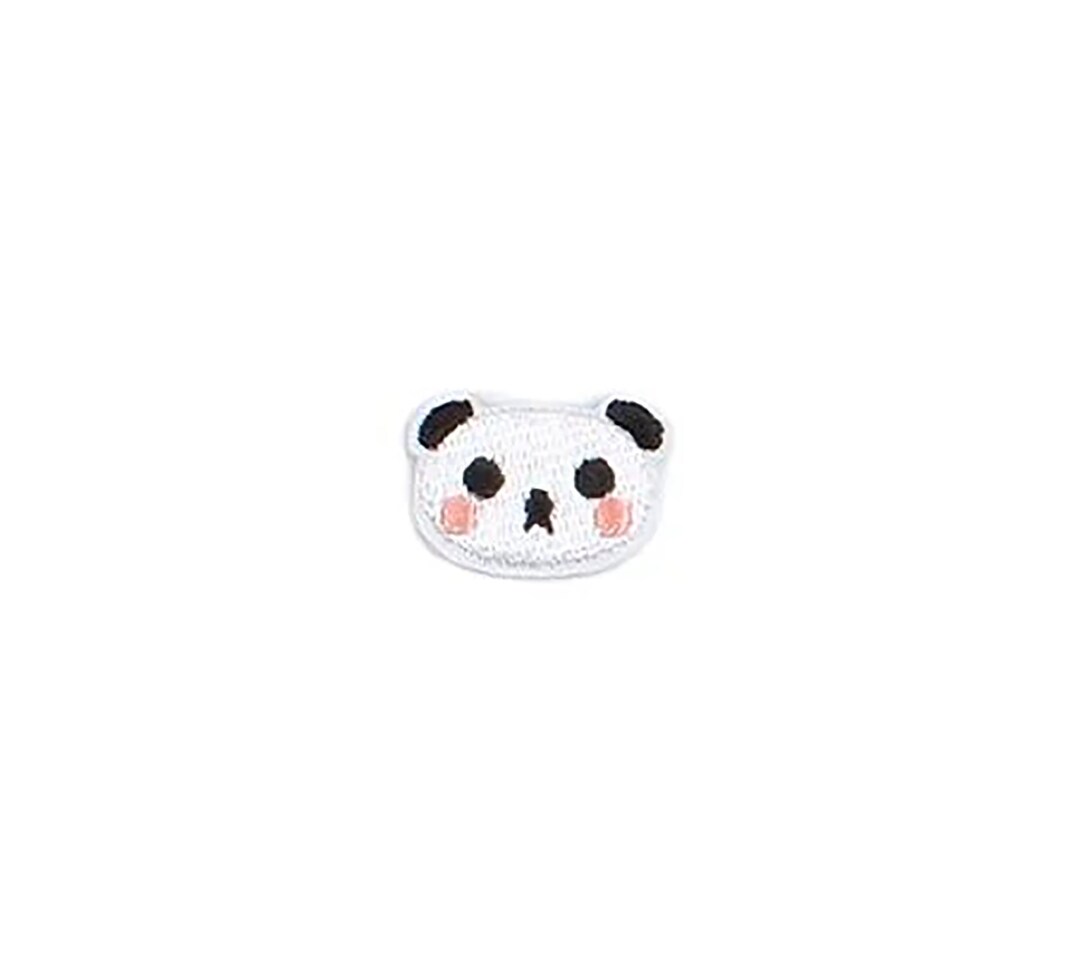 Tiny Panda Patch | Mini Kawaii Panda Bear Head | Miniature Animal Iron ...