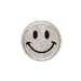 Glitter Silver Smiley Patch | Kawaii Sparkle Happy Face Iron-on ...