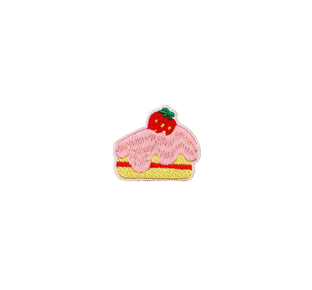 Stick-on Mini Strawberry Cake Patch | Kawaii Pink Berry Shortcake ...