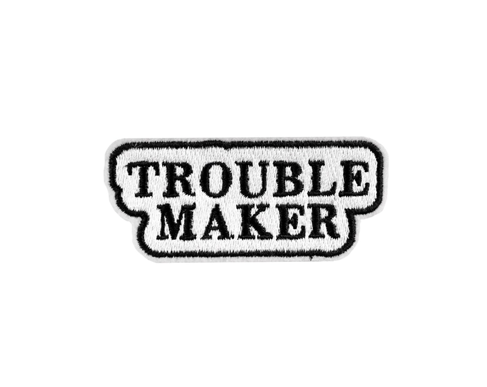 Trouble Maker Patch Funny Bad Girl Iron-on Applique Embroidered DIY ...
