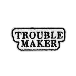 Trouble Maker Patch Funny Bad Girl Iron-on Applique Embroidered DIY ...
