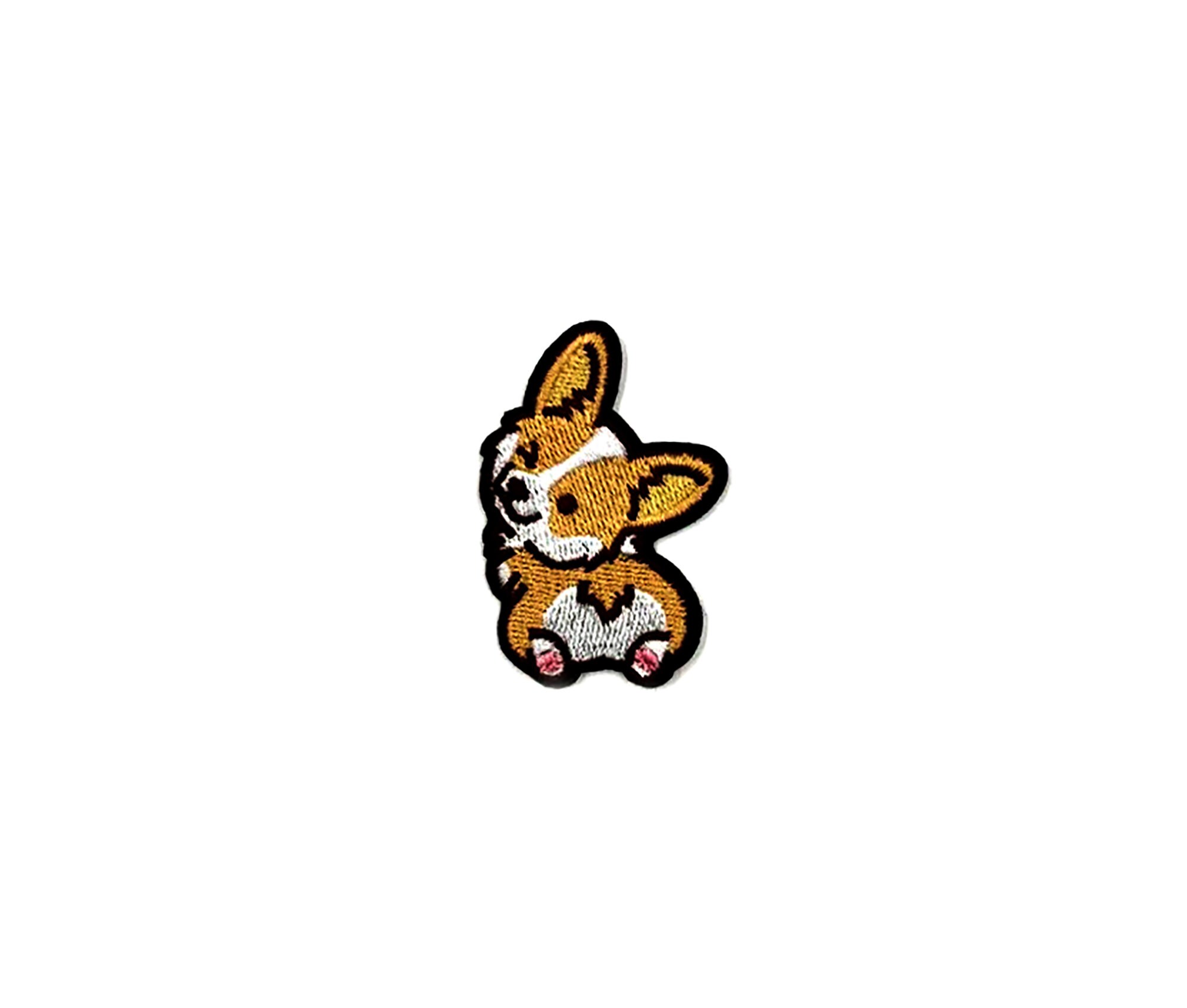Mini Corgi Patch Kawaii Corgi Butt Winking Dog Iron-on Applique Embroidered DIY Badge Puppy ...