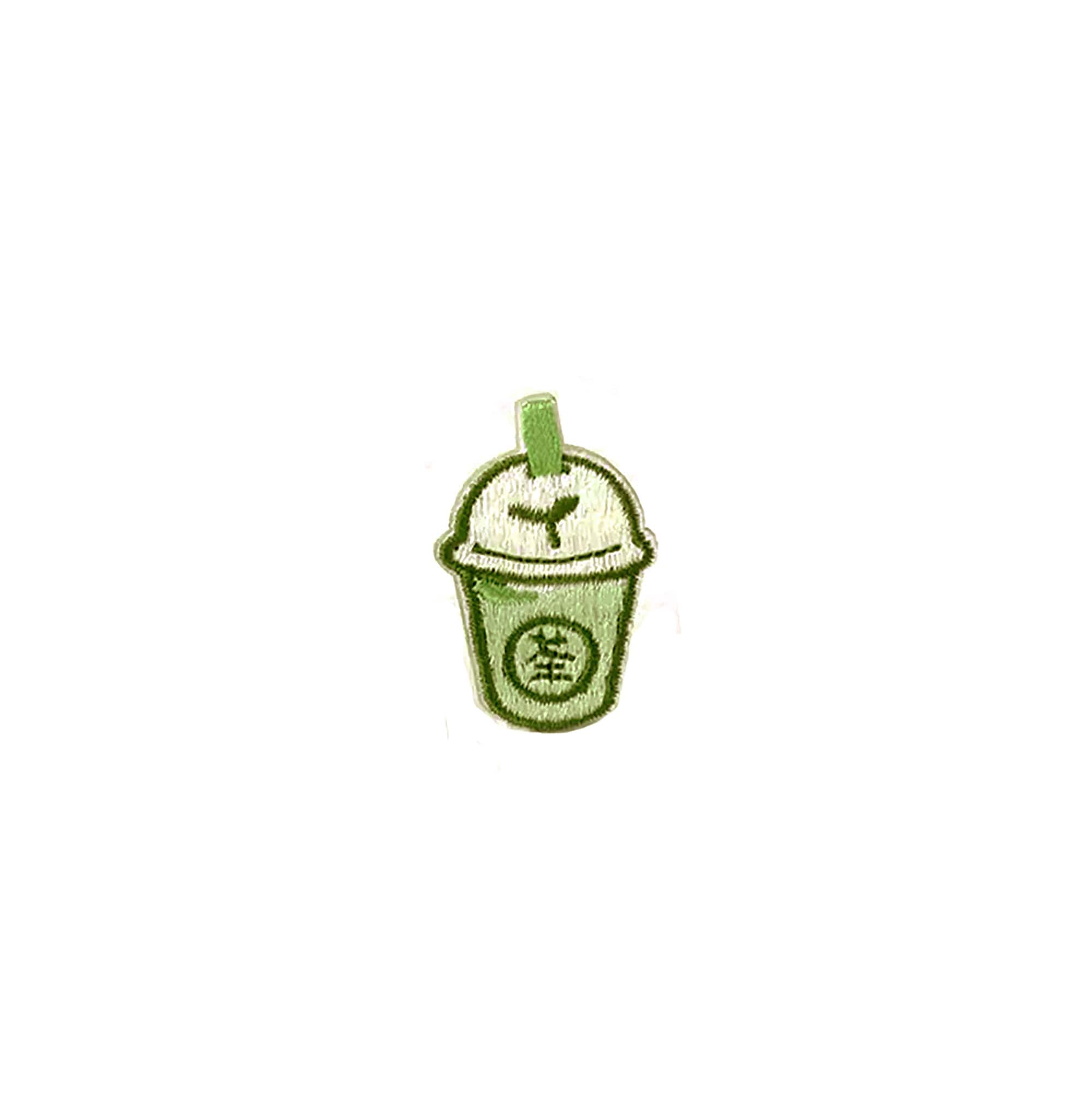 Stick-on Mini Matcha Bubble Tea Patch Kawaii Mint Green Milk Tea Boba ...