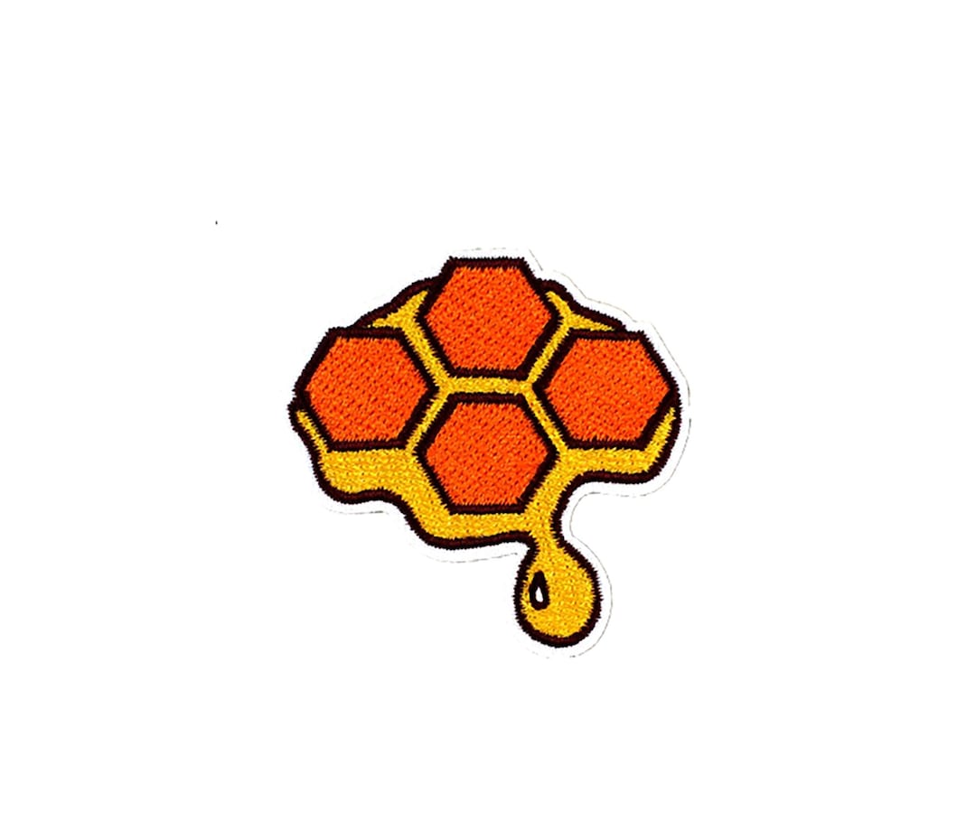 Honeycomb Patch | Honey Bee Hive Iron-on Applique | Embroidered DIY ...