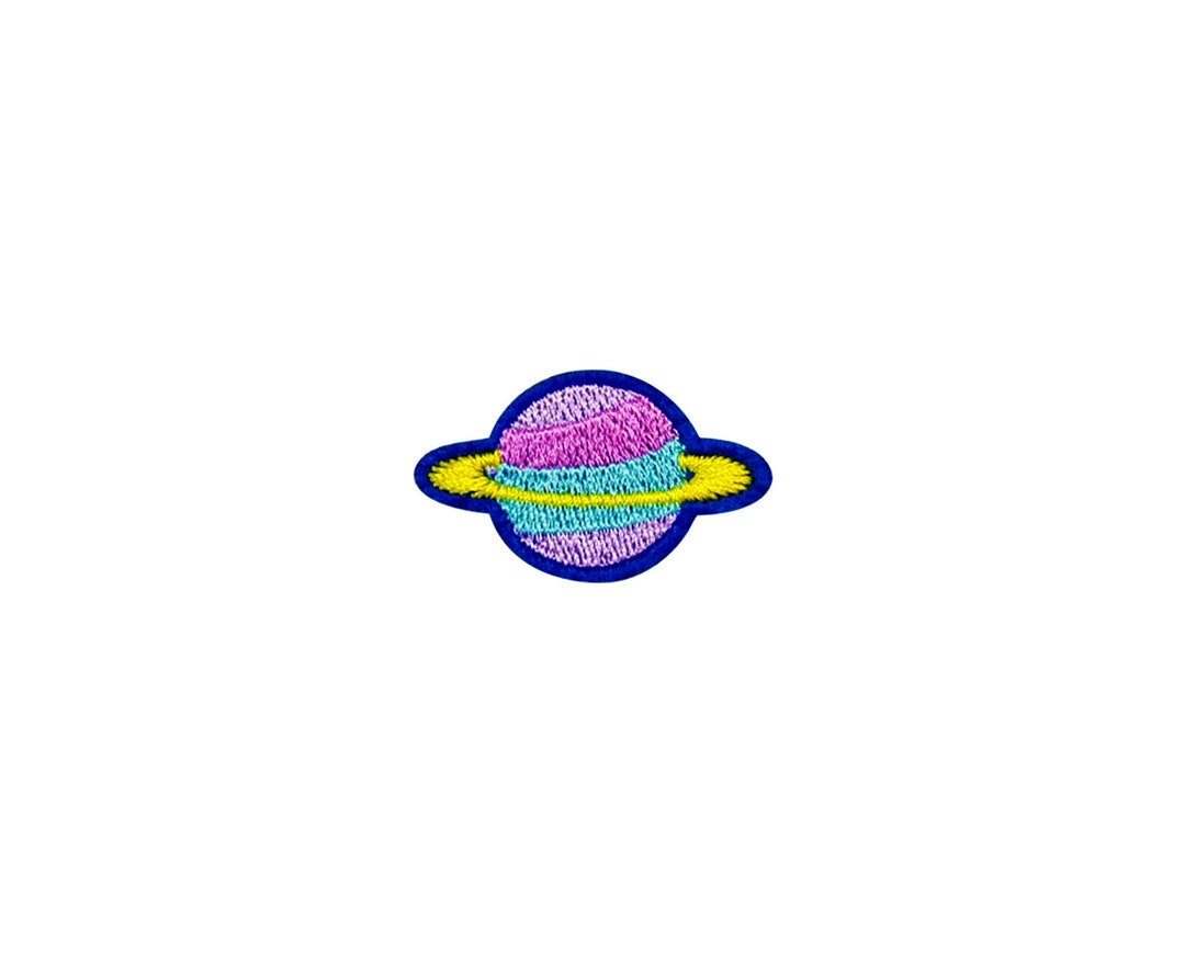 Stick-on Mini Planet Patch Kawaii Pastel Purple Blue Space Universe Galaxy Self-adhesive DIY ...