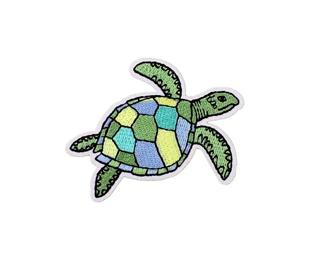 Sea Turtle Patch | Pastel Kawaii Ocean Water Beach Turtle Iron-on ...