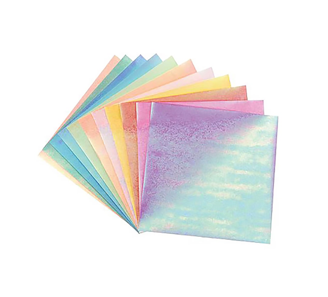 Iridescent Origami Paper | 10 Sheets Kawaii Poly Transparent Luster ...