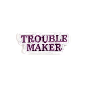 Trouble Maker Patch | Funny Bad Girl Iron-on Applique | Embroidered DIY ...