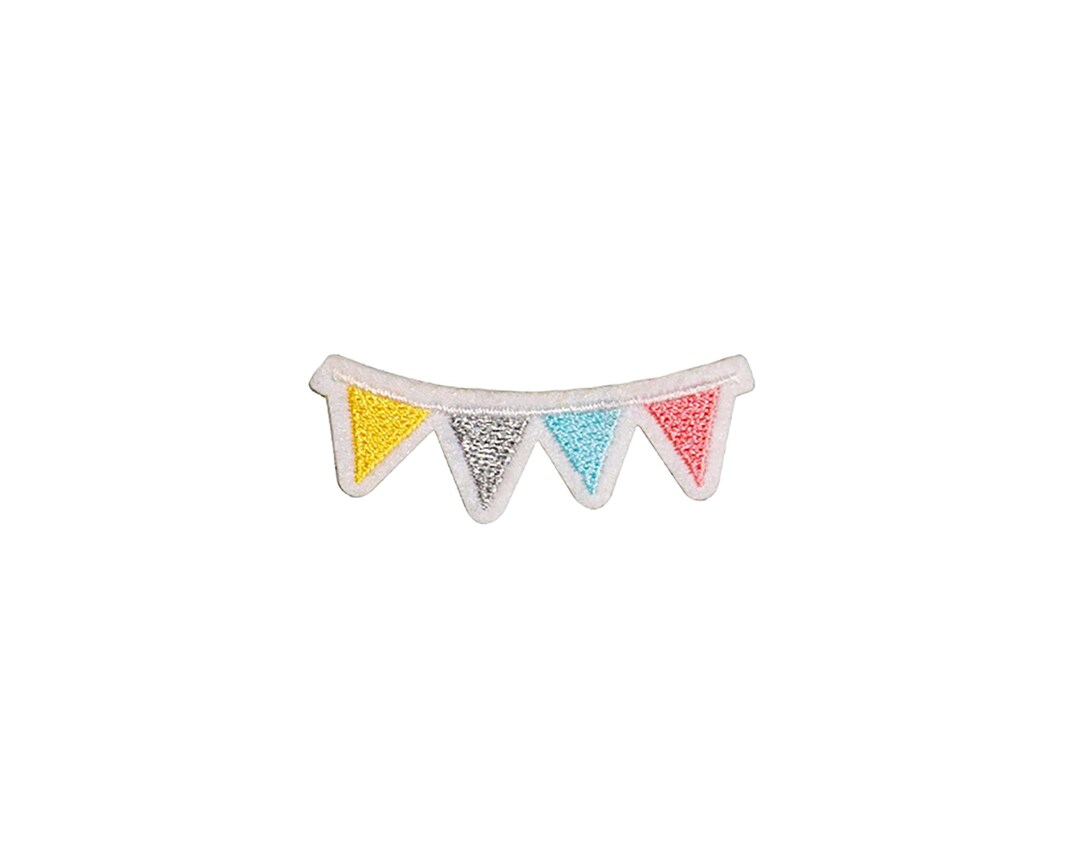 Stick-on Mini Flag Bunting Patch | Tiny Pastel Kawaii Banner Garland ...