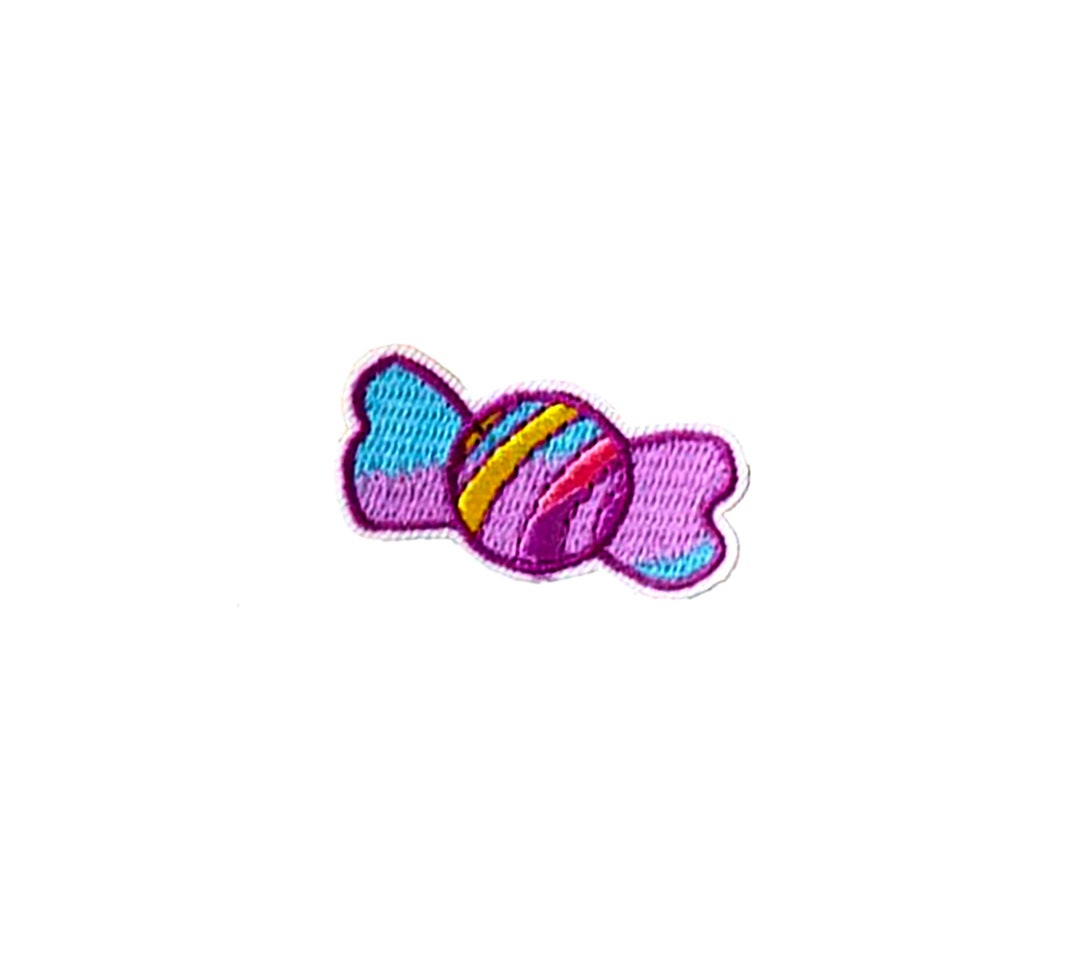 Mini Candy Patch Purple Ombre Rainbow Bubblegum Wrapped Candy Iron-on ...