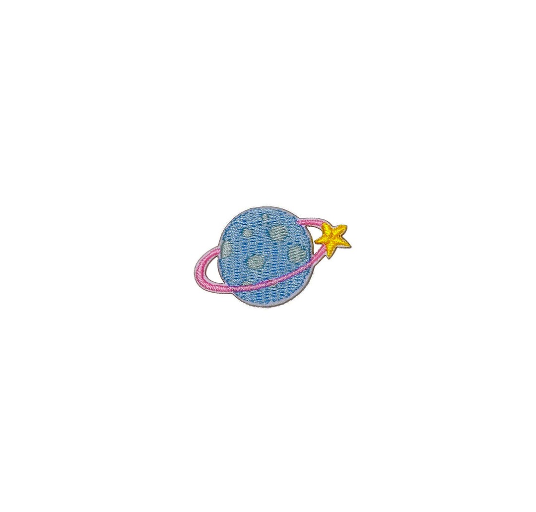 Stick-on Mini Blue Planet Patch | Kawaii Pastel Saturn Star Space ...