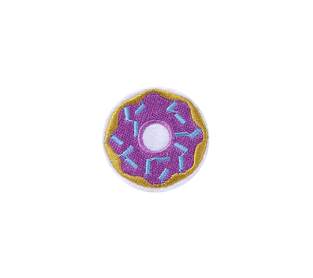 Mini Lavender Donut Patch | Kawaii Purple Sprinkles Doughnut Iron-on ...