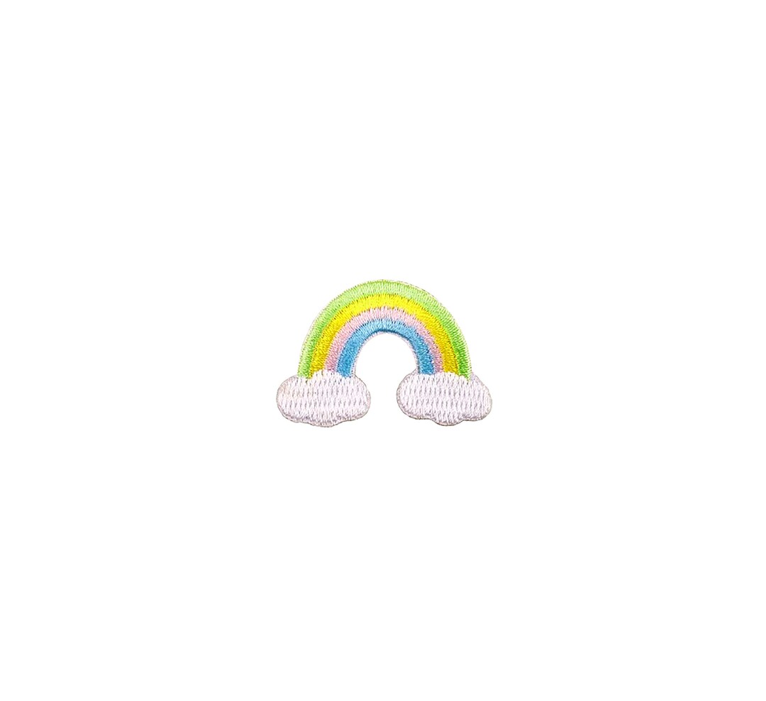 Stick-on Mini Rainbow Patch | Pastel Kawaii Cloud Self-adhesive DIY ...