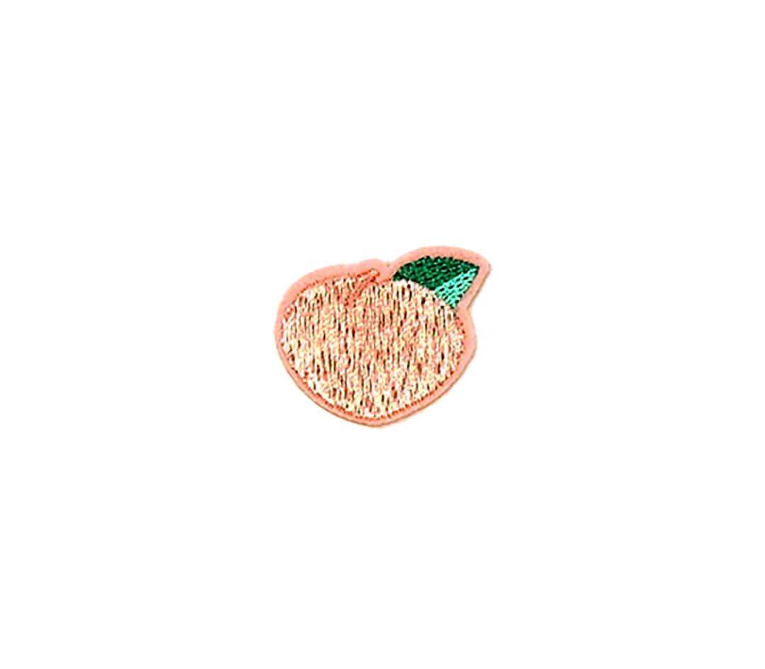 Tiny Peach Patch | Mini Kawaii Pastel Peachy Fruit Iron-on Applique ...