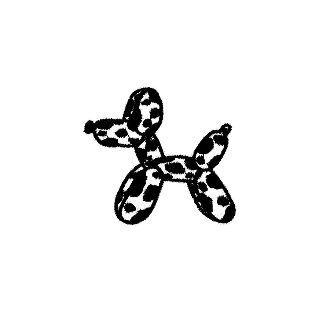 Cow Balloon Dog Patch | Kawaii Balloon Animal Print Carnival Iron-on ...