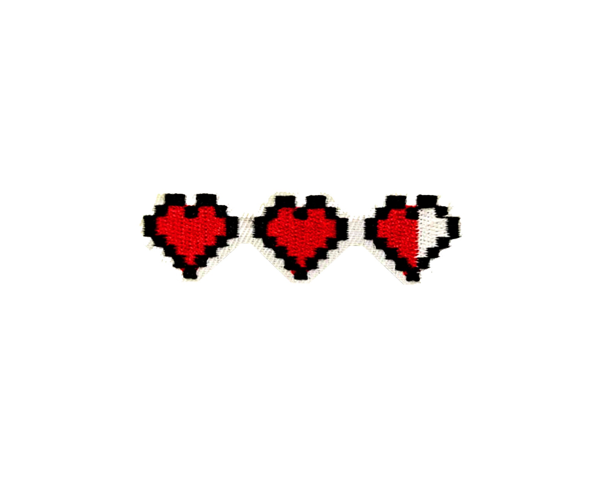 Pixel Health Patch | Video Game 8-bit Half Life Heart Iron-on DIY ...
