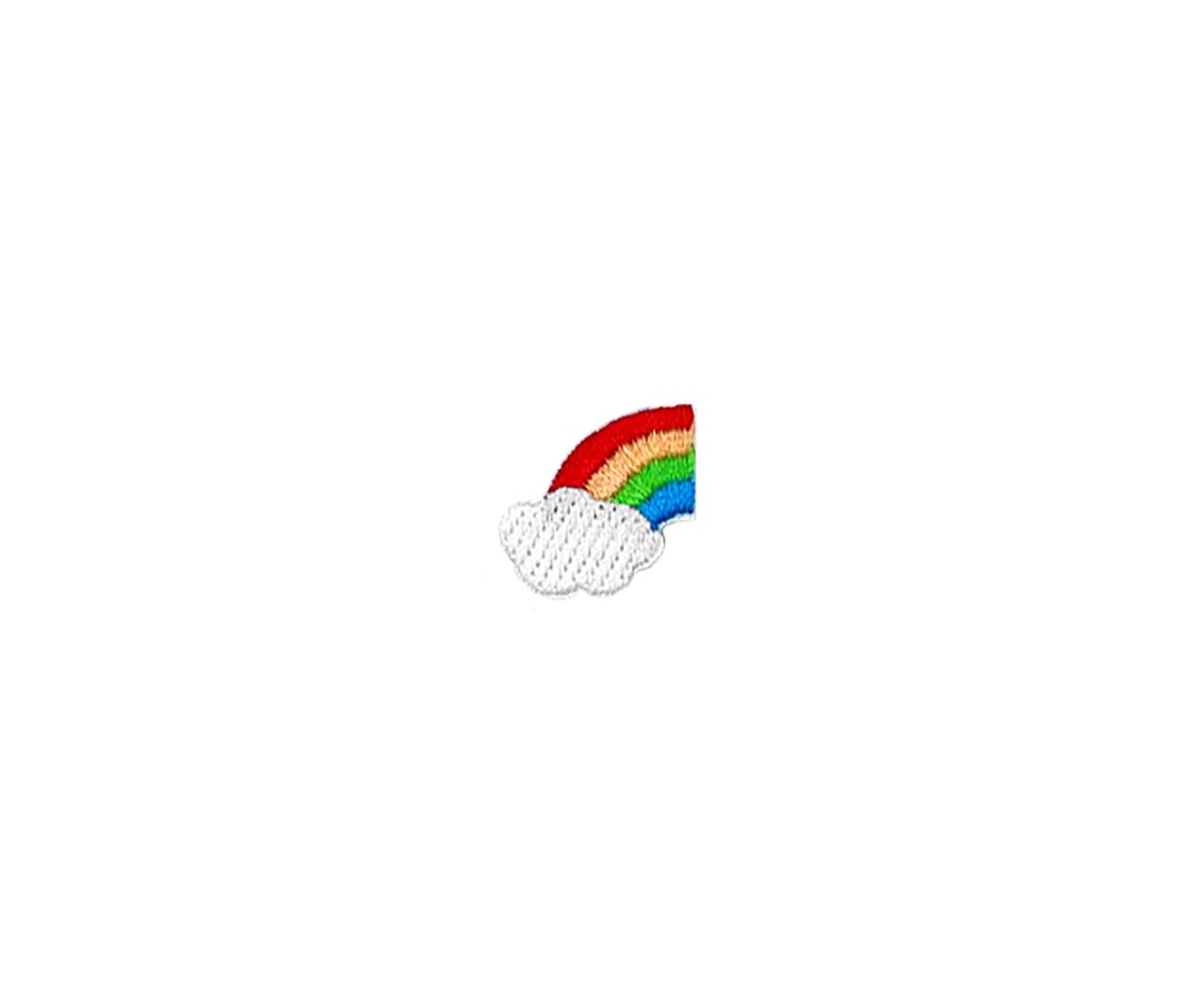 Stick-on Tiny Rainbow Cloud Patch | Kawaii Sky Self-adhesive Sticker ...