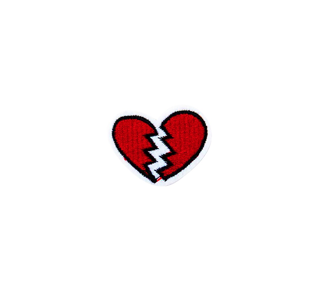 Stick-on Mini Broken Heart Patch | Anti-love Sad Valentine Self ...