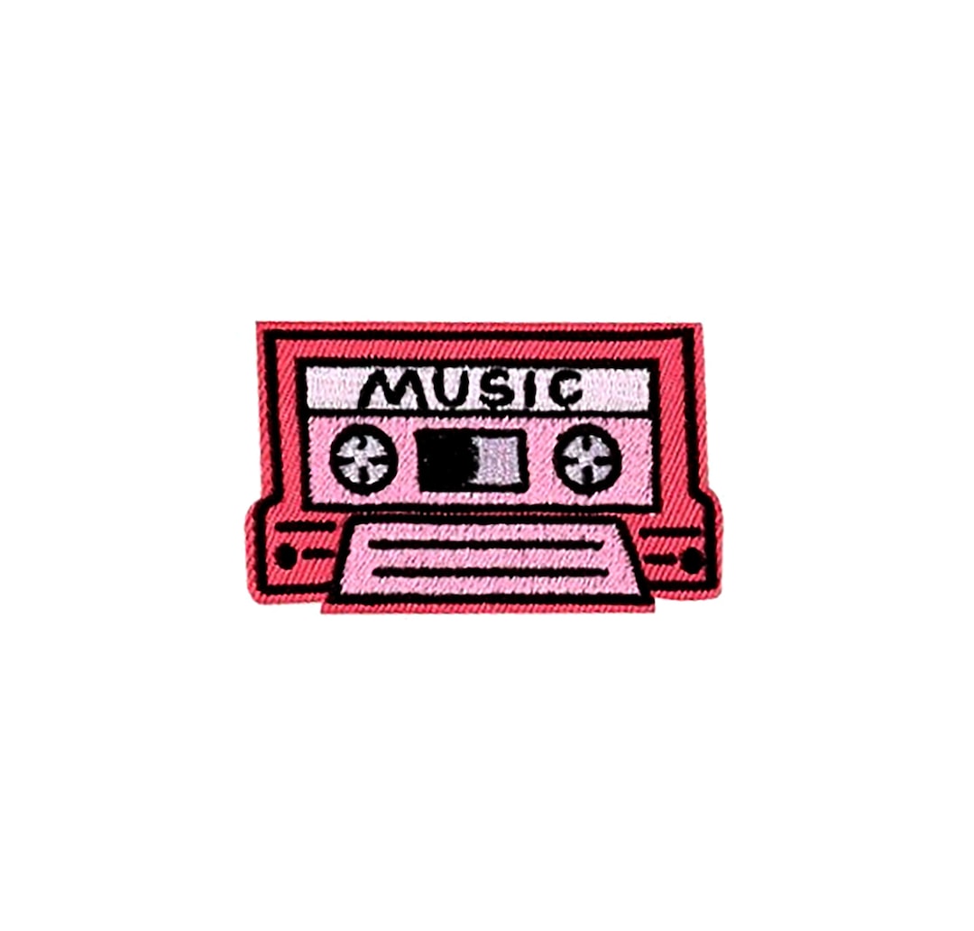 Cassette Tape Patch | Kawaii Pink Retro 80's 90's Mix Tape Music Iron ...