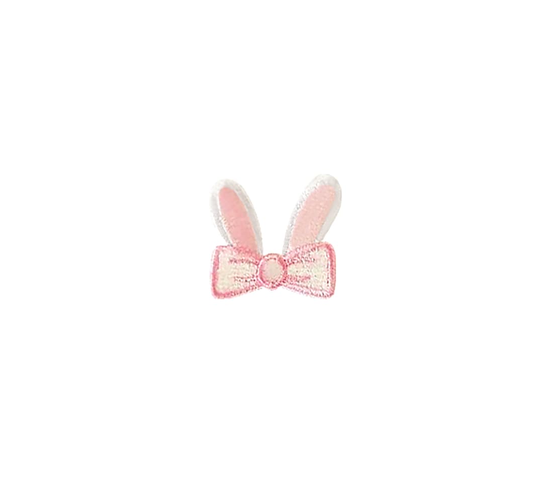 Stick-on Bunny Ears Patch | Mini Kawaii Pastel Rabbit Animal Bow Self ...