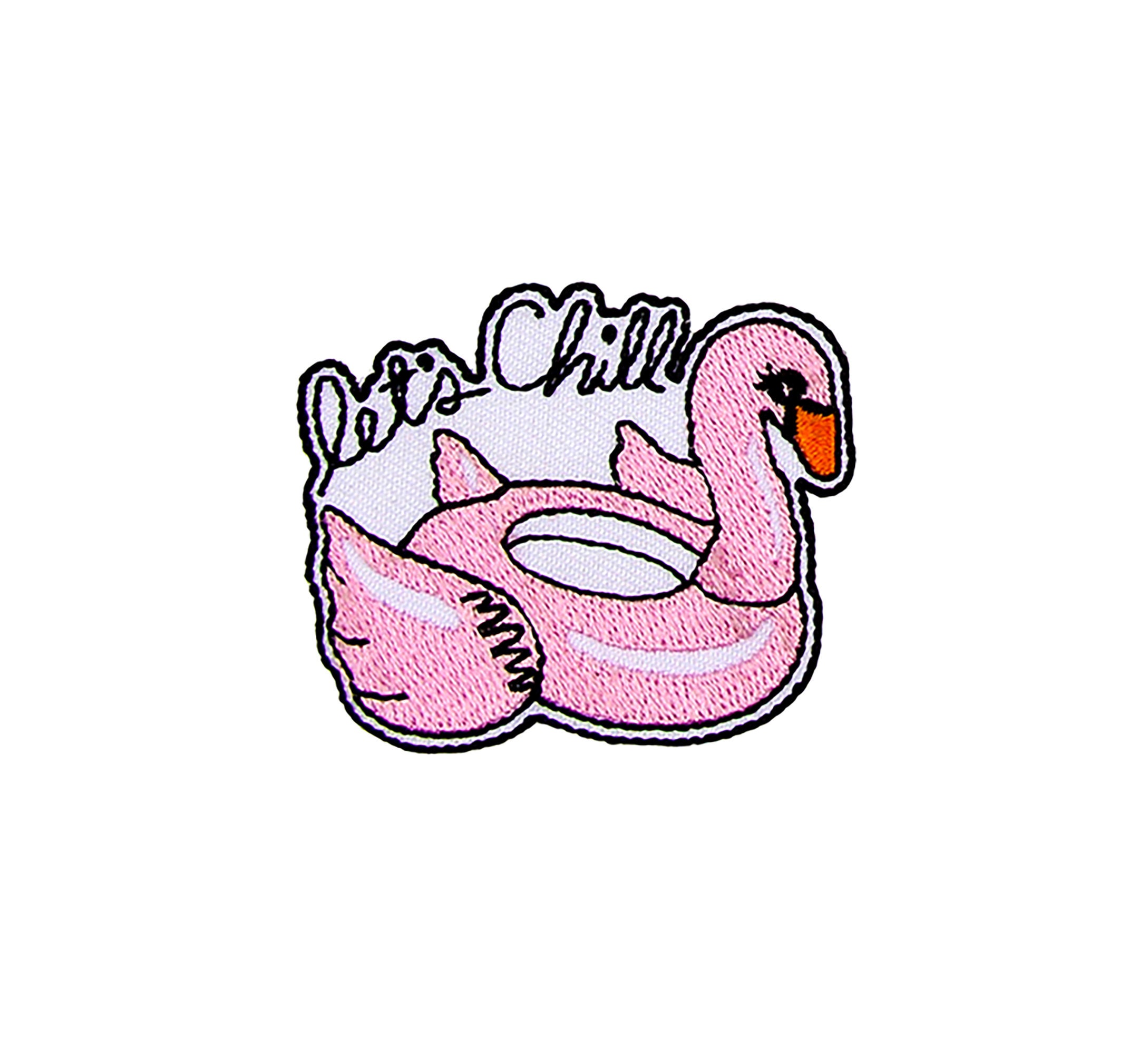 Let's Chill Flamingo Floatie Patch | Pink Summer Pool Swimming Float ...