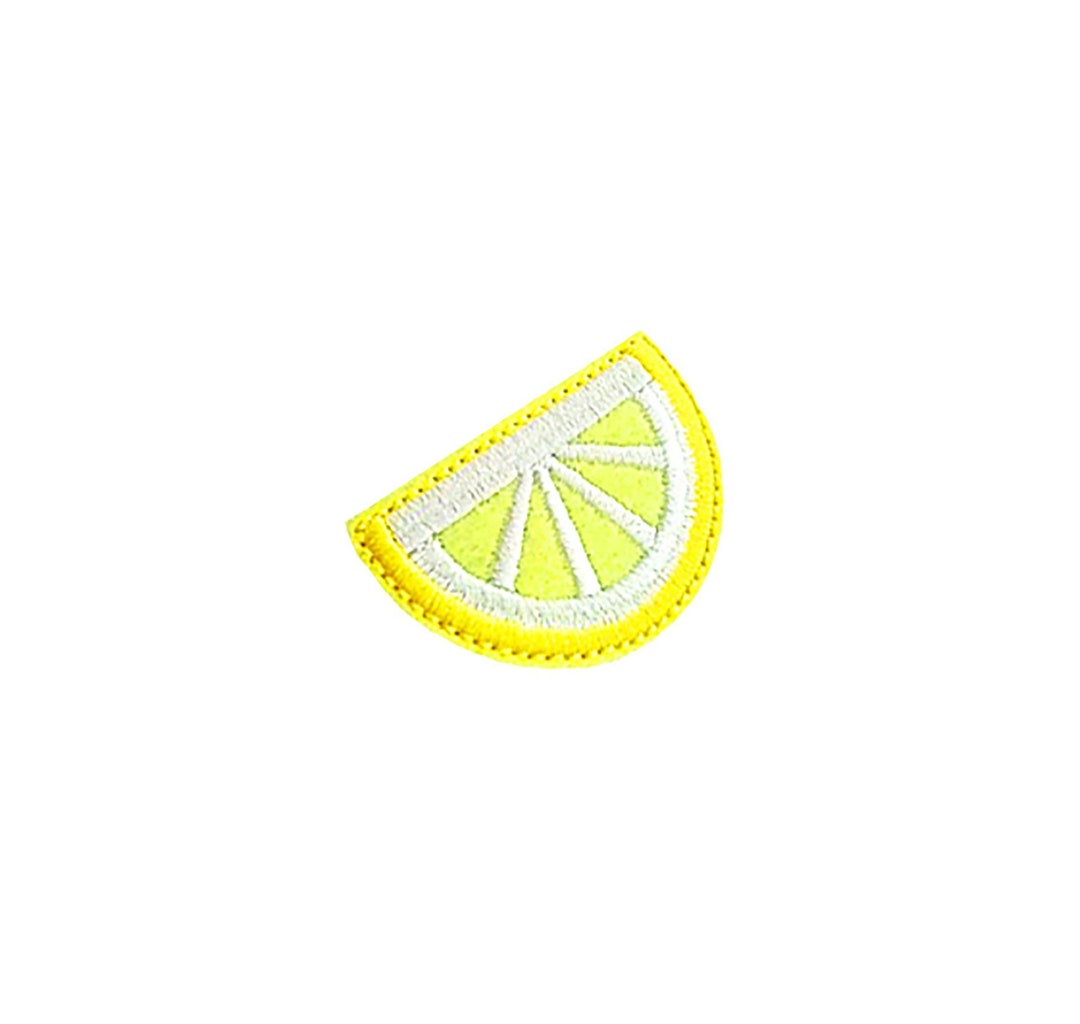 Mini Lemon Slice Patch Pastel Sour Fruit Wedge Iron-on Applique ...