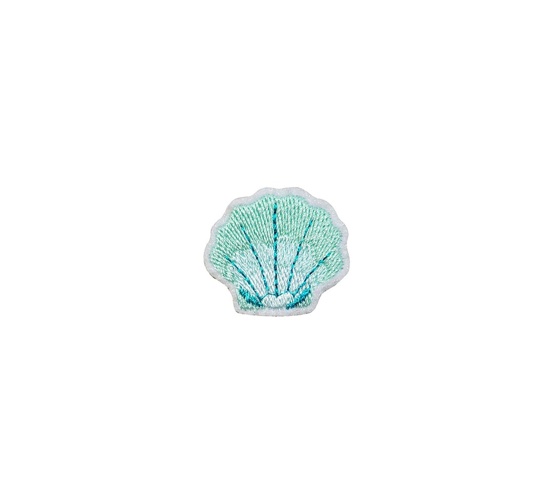Stick-on Tiny Shell Patch | Mini Kawaii Aqua Blue Pastel Seashell Self ...