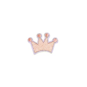 Mini Crown Patch | Pastel Pink Princess Queen Fairy Tiara Iron-on ...