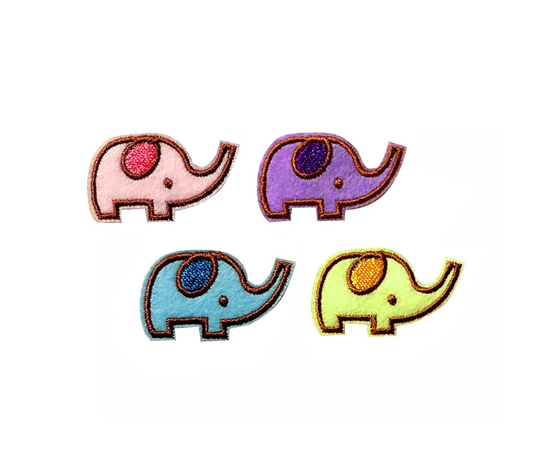 Mini Elephant Patch | Kawaii Pastel Baby Eli Animal Iron-on Applique ...