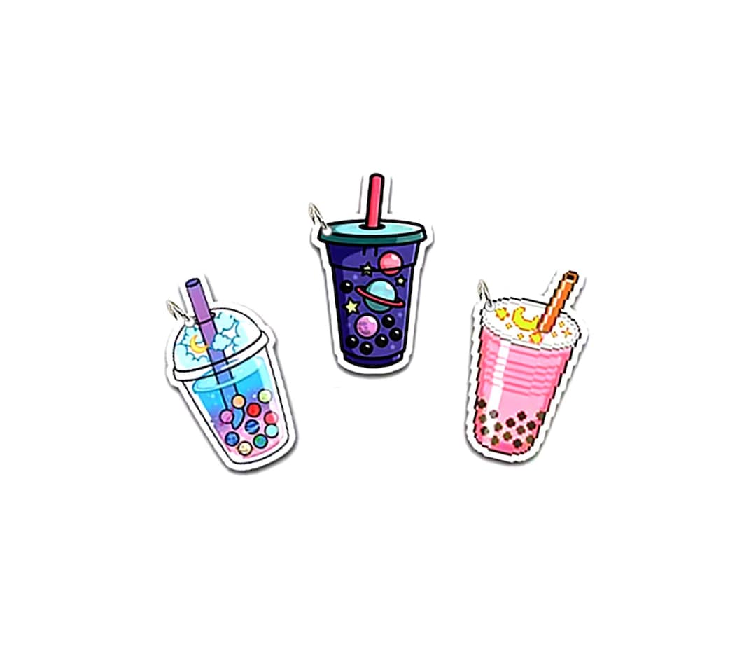 Space Boba Charm | 1PC Kawaii Planet Galaxy Sky Cloud Bubble Tea Drink ...