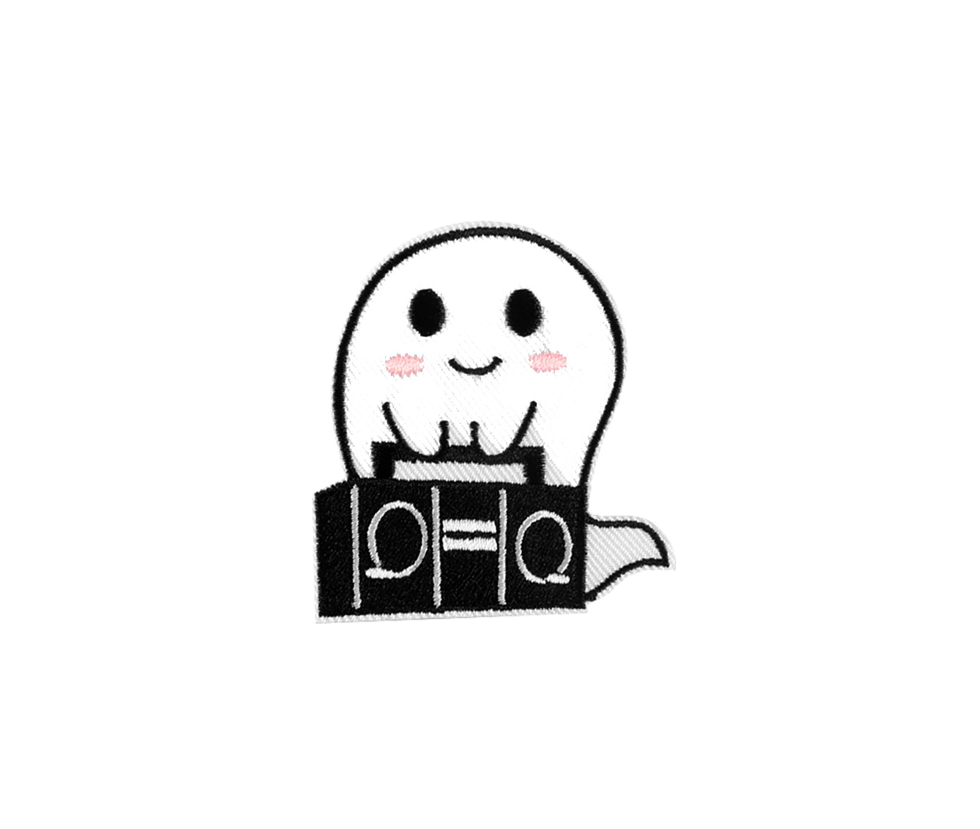 Boombox Music Ghost Patch | Cute Kawaii Ghost Hunter Radio Stereo Iron ...