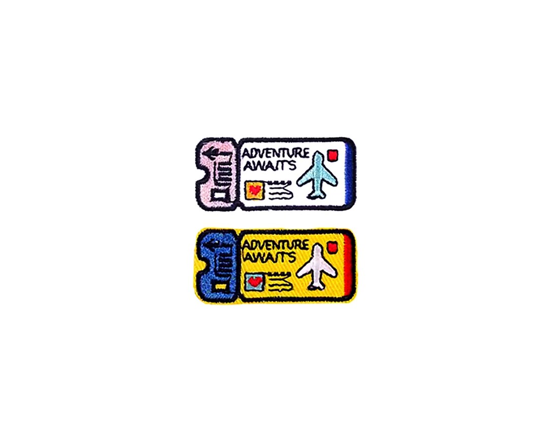 Mini Plane Ticket Patch | Adventure Airport Travel Airplane Iron-on ...