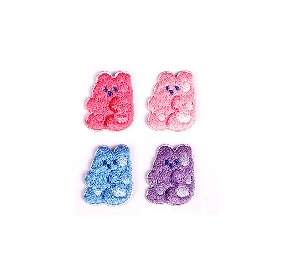 Stick-on Gummy Bear Patches | 4x Mini Kawaii Candy Stick-on Self ...