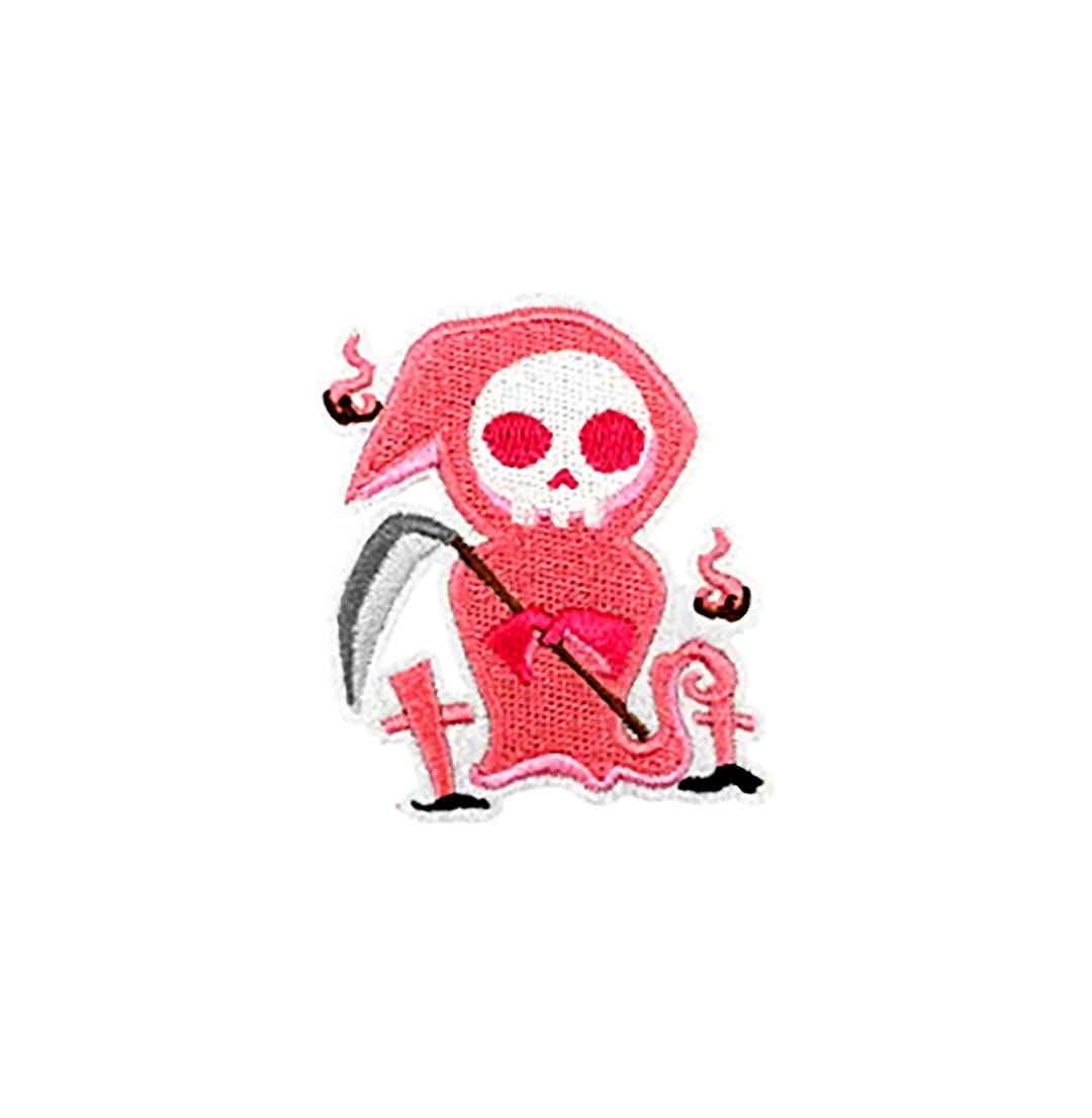 Pink Grim Reaper Patch | Pastel Pinkoween Kawaii Goth Girly Halloween ...