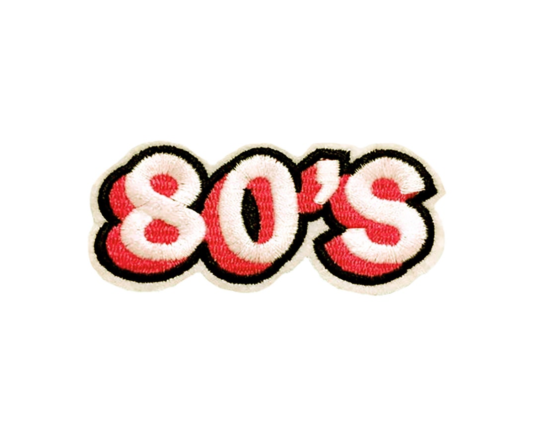 80's Patch | Pink Retro Eighties Decade Iron-on Applique | Embroidered ...