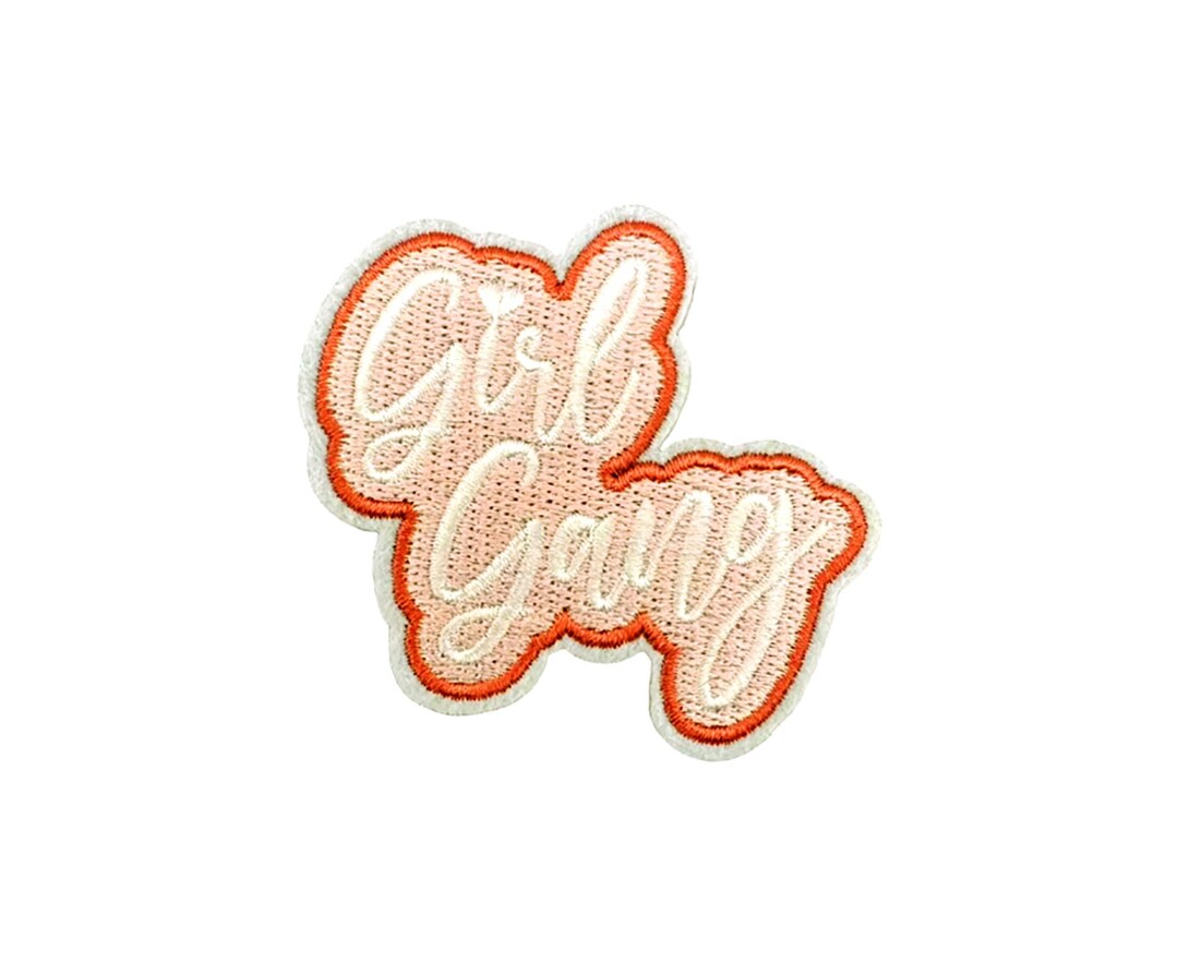 Pink Girl Gang Patch Girly Pastel Friendship Iron On Applique