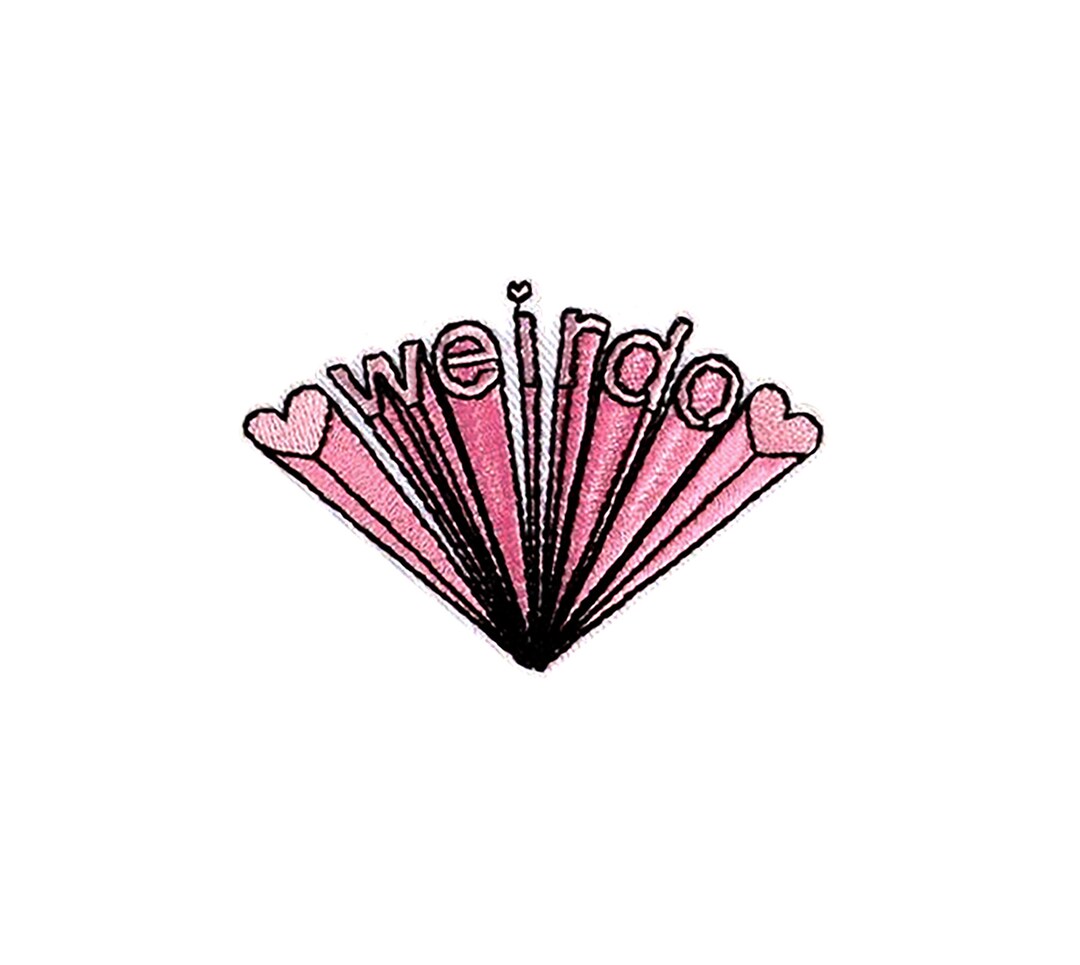 Weirdo Patch | Funny Weird Strange Pastel Pink Heart Kawaii Iron-on ...