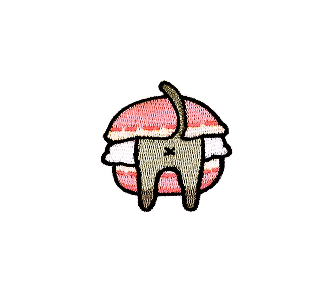 Stick-on Mini Macaron Cat Butt Patch | Pink Kawaii Kitten Kitty ...