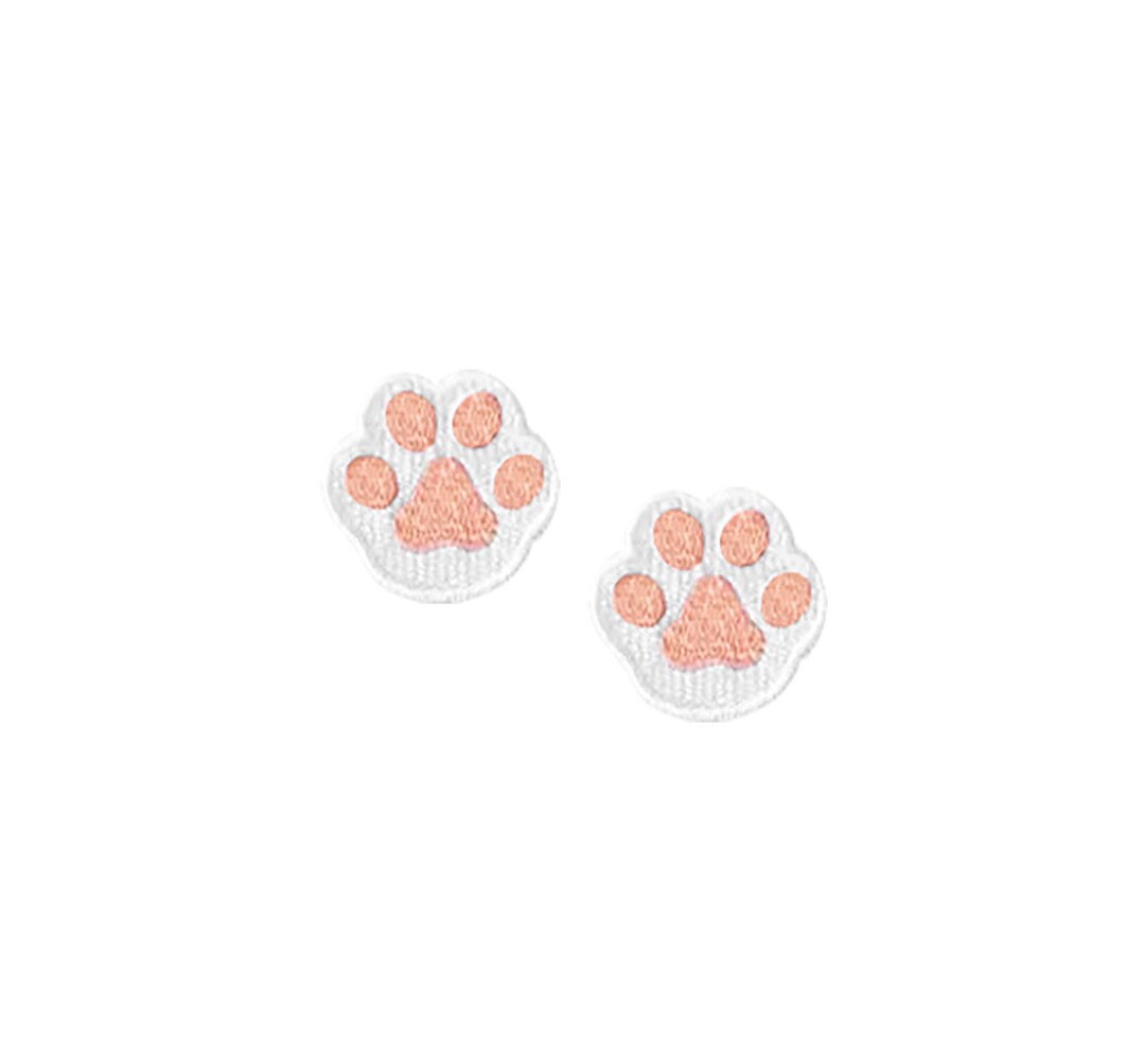 Stick-on White Cat Paw Patches | 2x Tiny Kawaii Kitten Kitty Animal ...