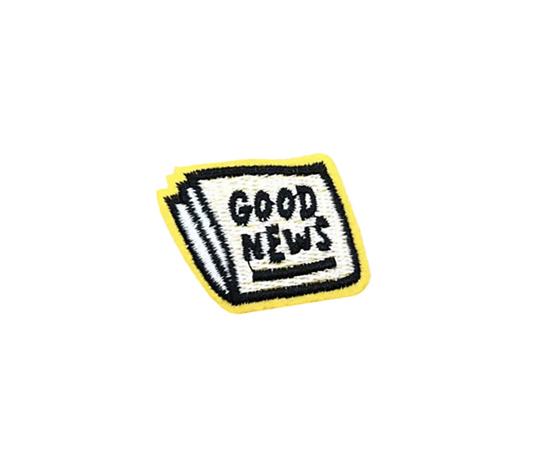 Mini 'good News' Patch Happy Newspaper Announcement Iron-on Applique ...