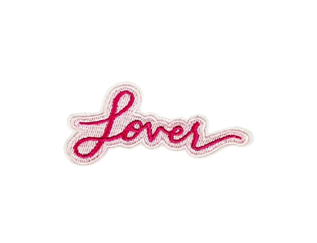 Lover Patch | Pink Cursive Love Song Sexy Iron-on Applique ...