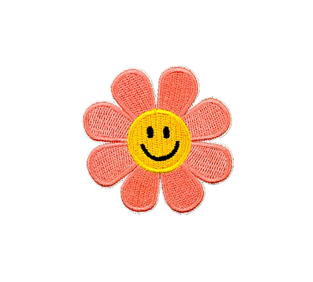 Flower Power Patch | Spring Summer Pink Hippie Happy Daisy Iron-on ...