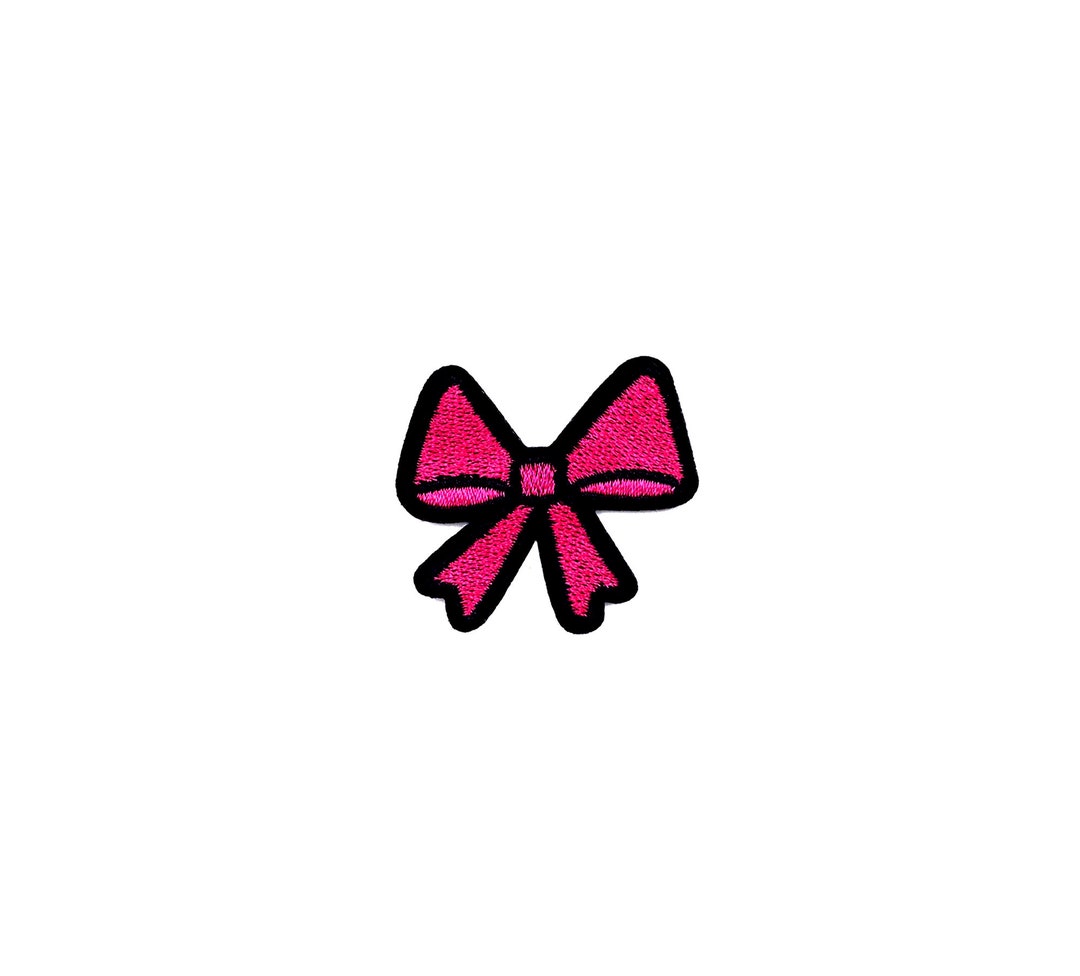Mini Pink Bow Patch | Kawaii Lolita Dolly Kei Ribbon Iron-on Applique | Girls Teen DIY ...