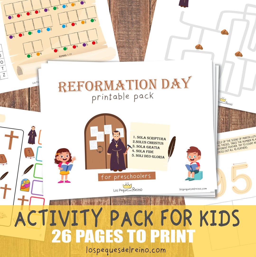 Reformation Day Printable Activity Bundle for Preschoolers - Etsy