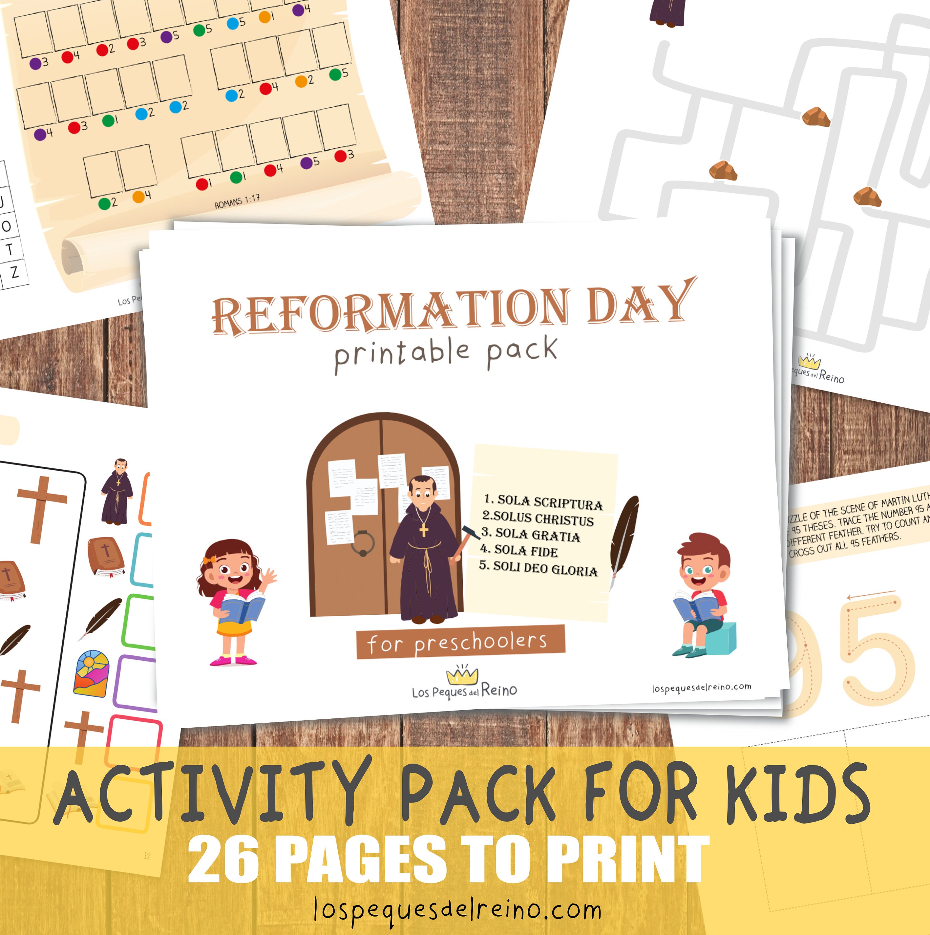Reformation Day Printable Activity Bundle for Preschoolers - Etsy