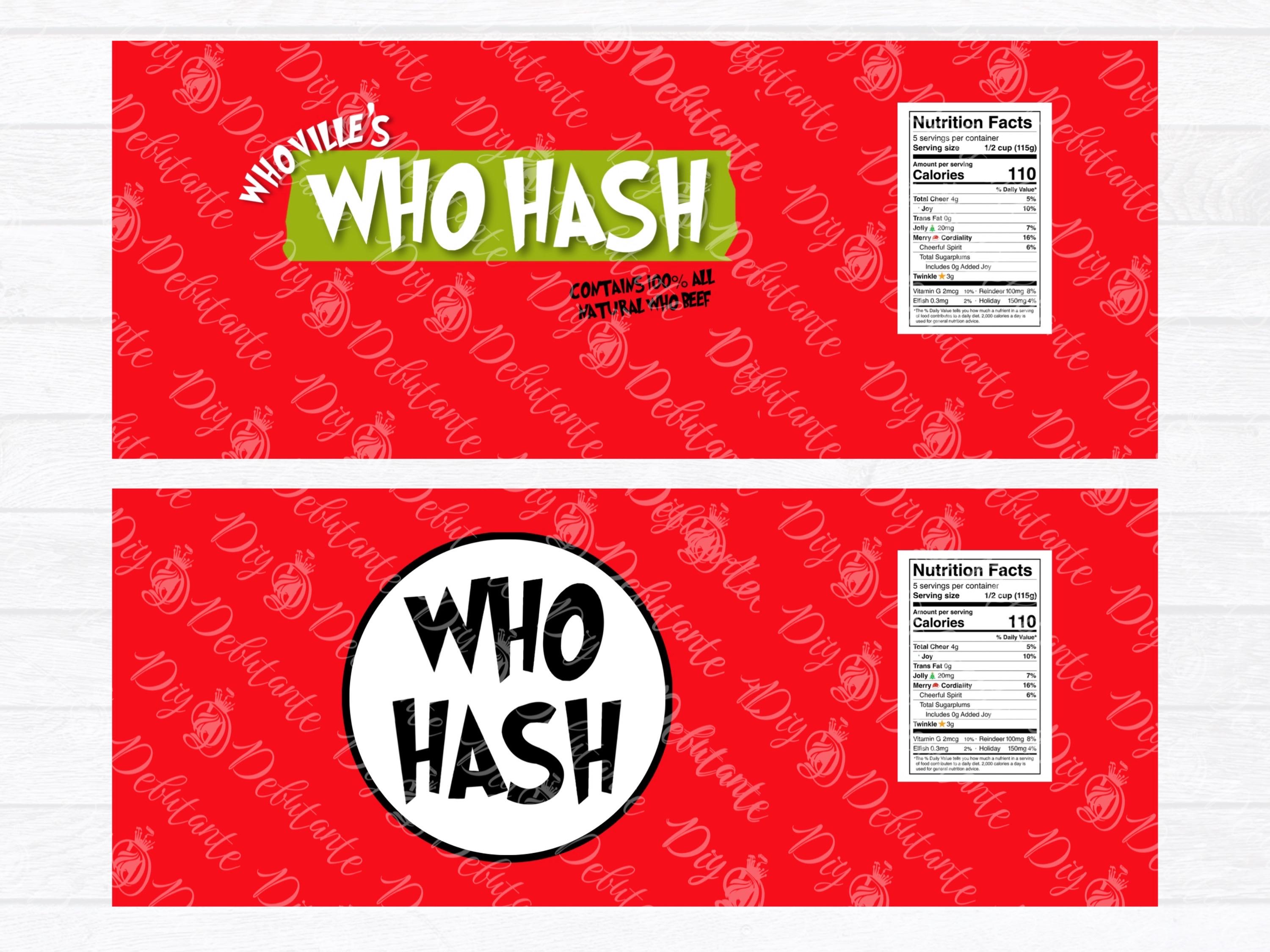 Whimsy Hash & Roast Feast PNG Bundle • Holiday Food Labels • Green ...